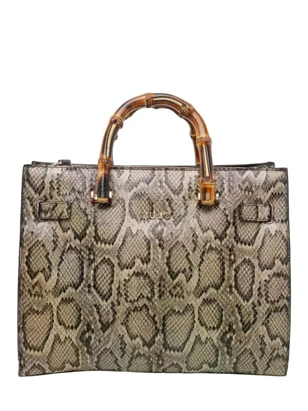 Liu Jo Python Print Tote Bag - Neutrals