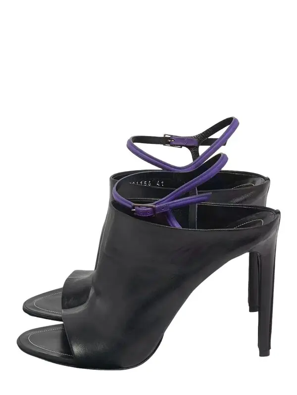 Balenciaga Open-toe Booties - Black