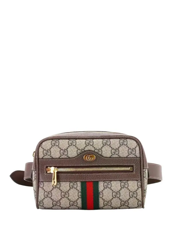 Gucci Ophidia Gg Coated Canvas Small Belt Bag - Brown