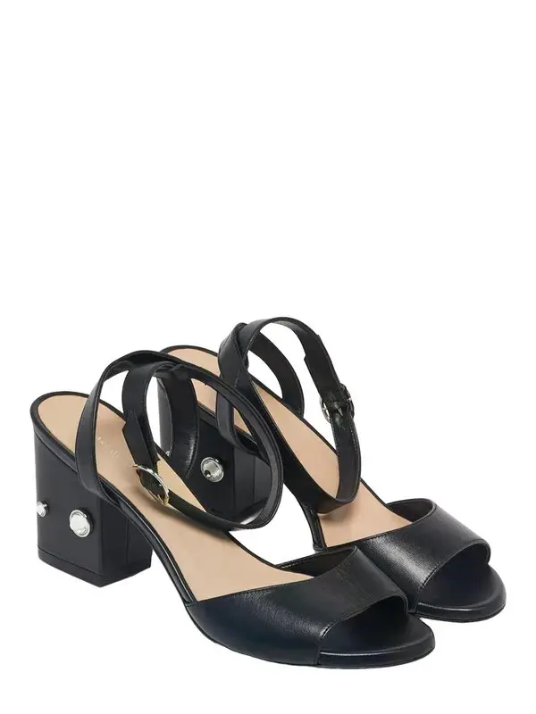 STUART WEITZMAN Leather Ankle-strap Sandals - Black