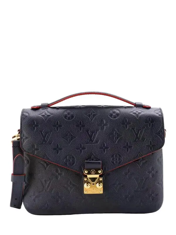 LOUIS VUITTON Pochette Metis Monogram Empreinte Leather Crossbody Bag - Blue