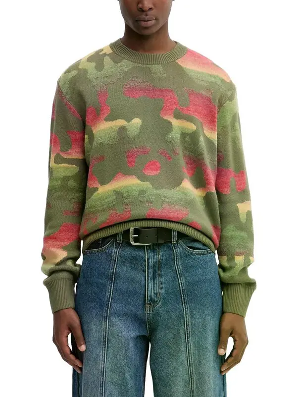 Desigual Camouflage Sweater - Green