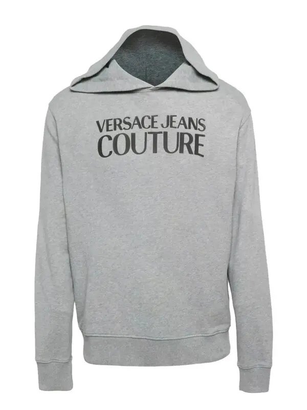 Versace Logo-print Hoodie - Grey