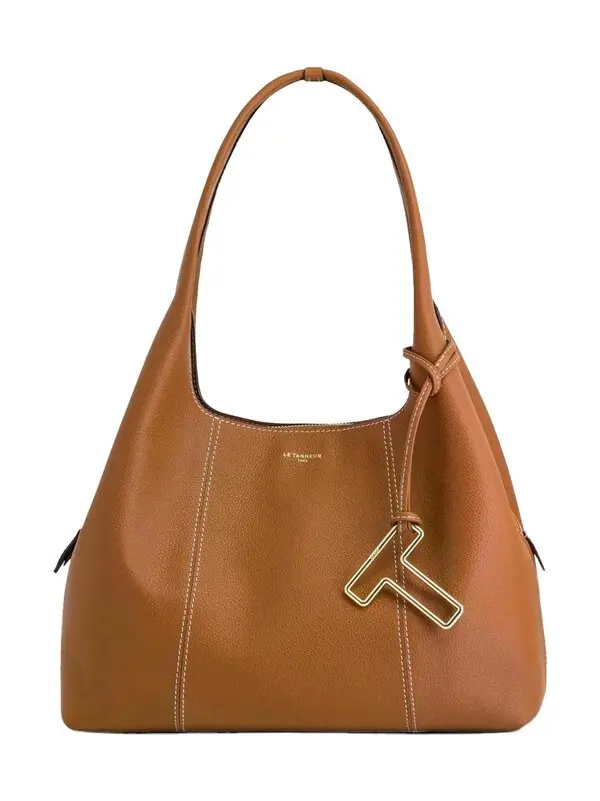 LE TANNEUR Juliette Zip Shoulder Bag - Brown