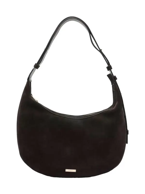 ASPINAL OF LONDON Crescent Slouchy Satchel - Brown