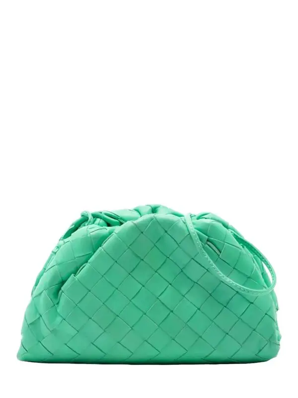 Bottega Veneta Nappa Intrecciato Mini Pouch Crossbody Bag - Green
