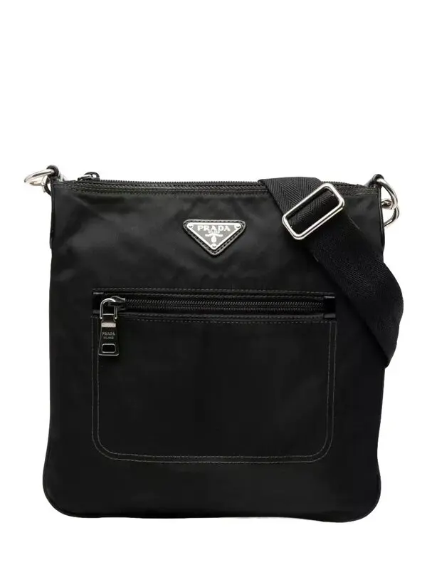 Prada 2013-2025 Tessuto Zip Top Crossbody Bag - Black