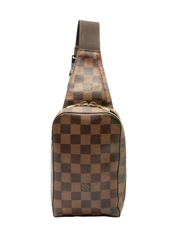 LOUIS VUITTON 2003 Damier Ebene Geronimos Crossbody Bag - Brown
