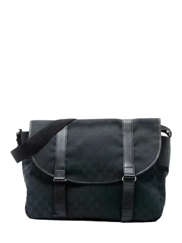 Gucci Gg Canvas Messenger Bag - Black