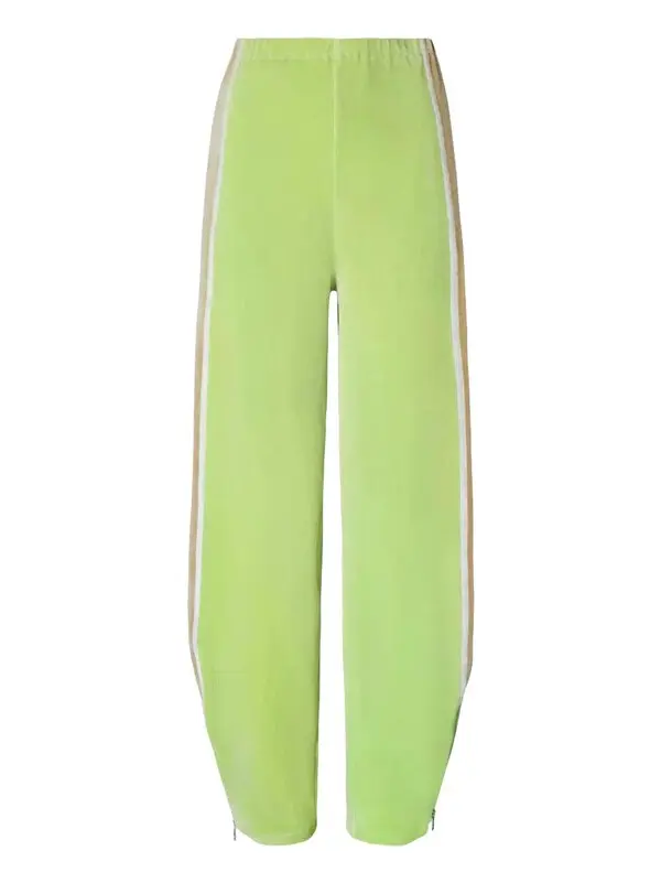 Tory Burch Striped Zip Sweatpants - Green