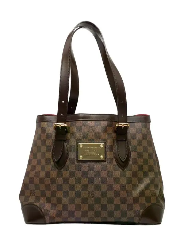 LOUIS VUITTON 2007 Damier Ebene Hampstead Mm Tote Bag - Brown