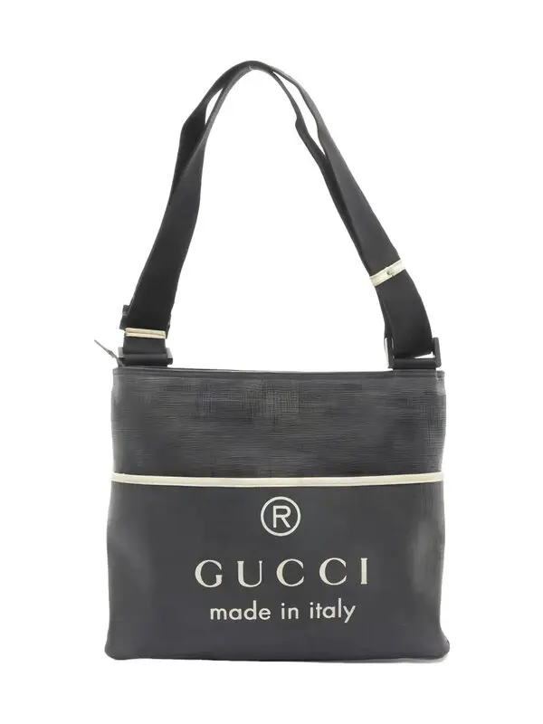 Gucci 2000s Logo-print Messenger Bag - Grey