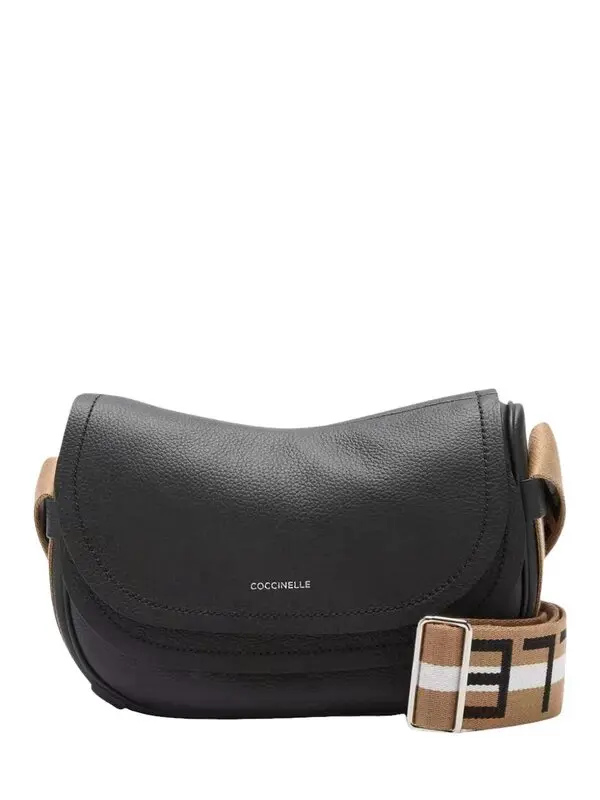 COCCINELLE Raquel Logo-strap Shoulder Bag - Black