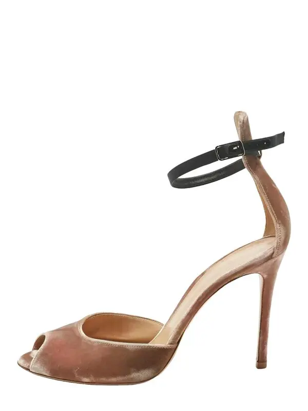 GIANVITO ROSSI Peep-toe Stiletto Sandals - Neutrals