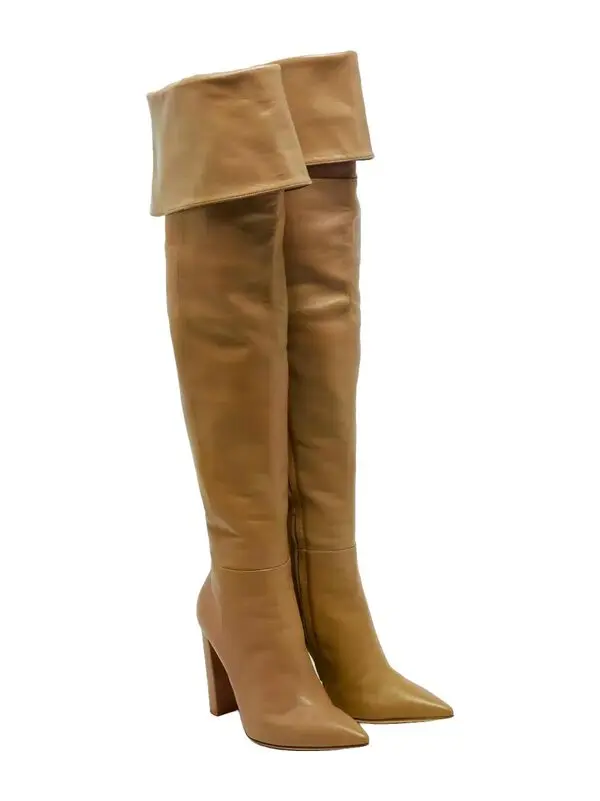GIANVITO ROSSI Leather Over The Knee Boots - Brown