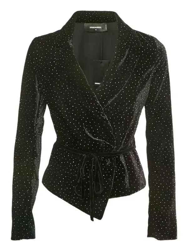 Dsquared2 Tie-fastening Embellished Blazer - Black