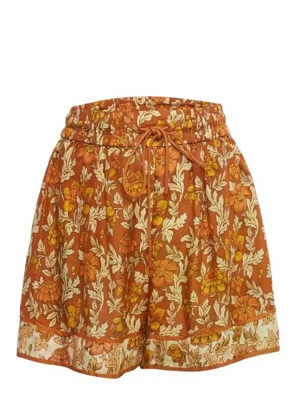 Zimmermann Andie Printed Shorts - Brown