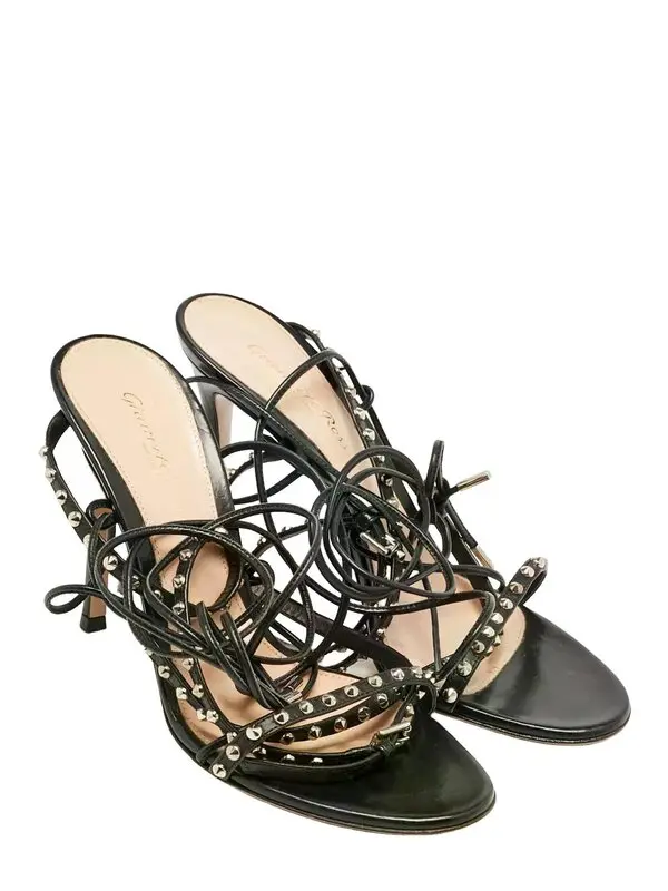 GIANVITO ROSSI Stud Embellished Sandals - Black