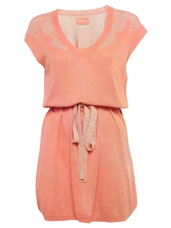 Zadig&Voltaire Scoop-neck Short-sleeve Dress - Pink