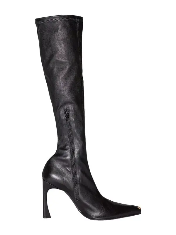 MARINE SERRE Knee High Heeled Boots - Black