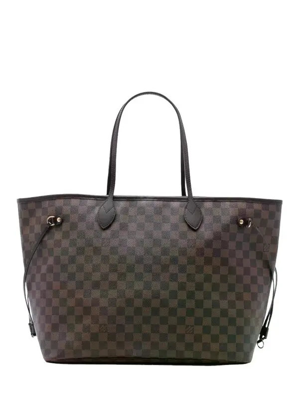 LOUIS VUITTON 2009 Damier Ebene Neverfull Gm Tote Bag - Brown