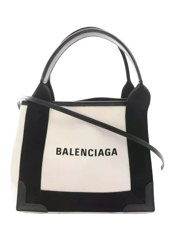Balenciaga 2010s Xs Cabas Hippopotamus Leather Tote Bag - Neutrals