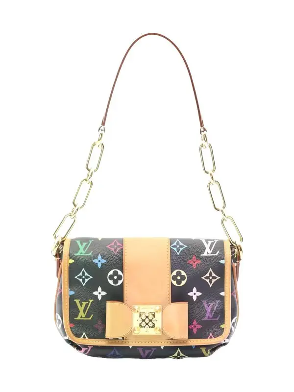 LOUIS VUITTON 2010 X Takashi Murakami Patty Monogram Multicolor Shoulder Bag - Black