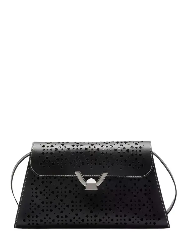 COCCINELLE Dew Laser-cut Shoulder Bag - Black