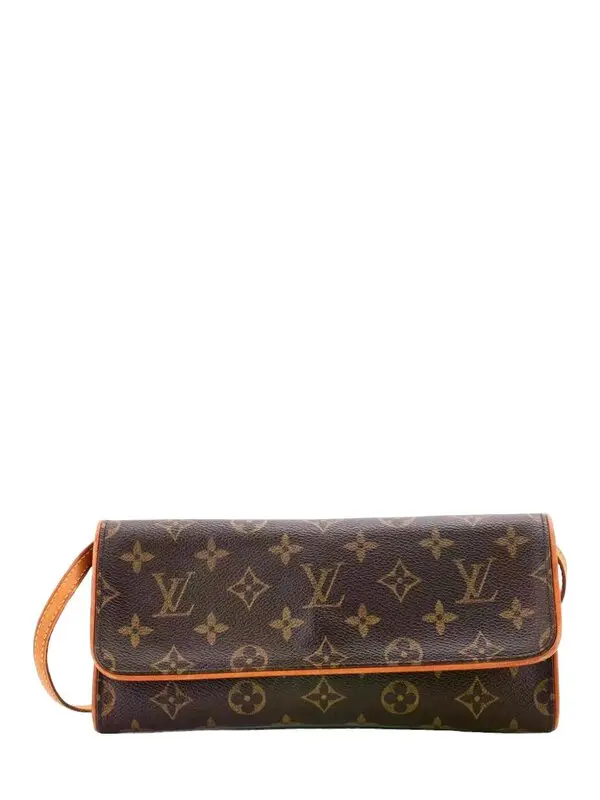LOUIS VUITTON Twin Handbag Monogram Canvas Gm Crossbody Bag - Brown