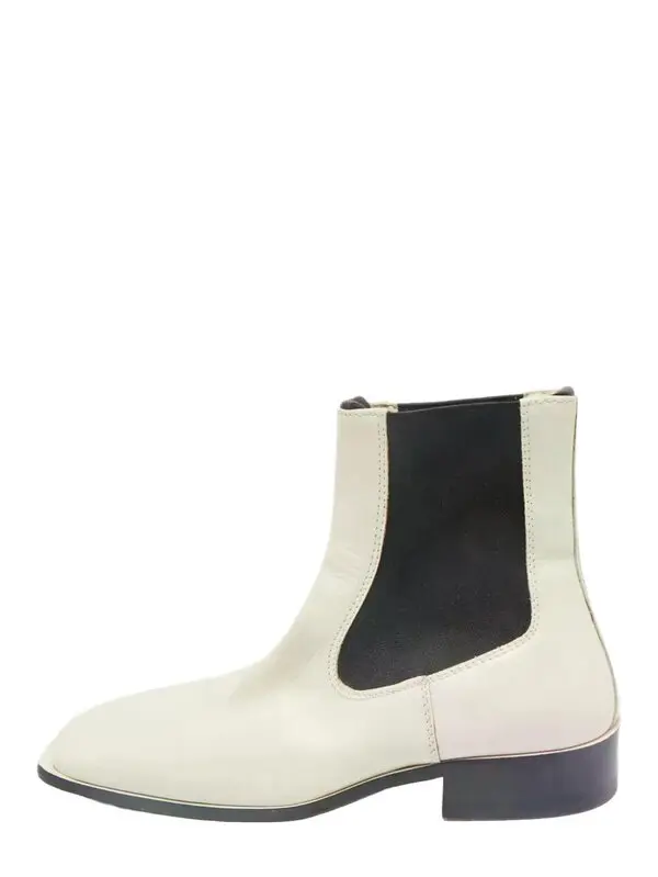 Celine Square-toe Chelsea Boots - White
