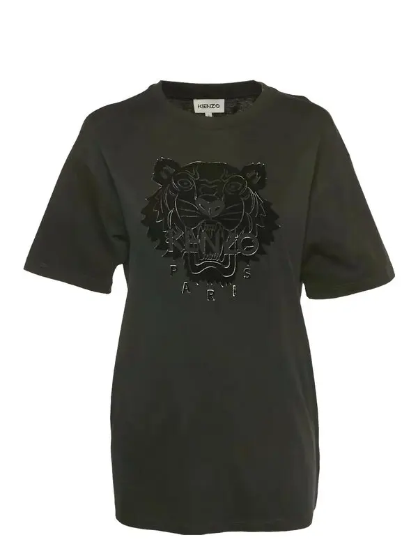 Kenzo Lion-appliqué T-shirt - Black