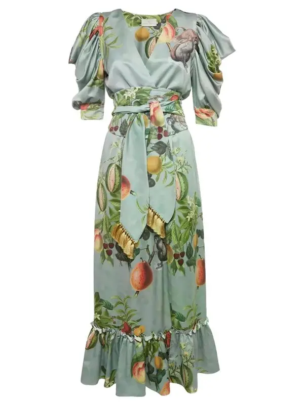 Eugenia Fernandez Printed Dress - Green