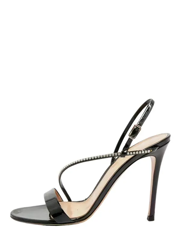 GIANVITO ROSSI Patent-leather Slingbacks - Black