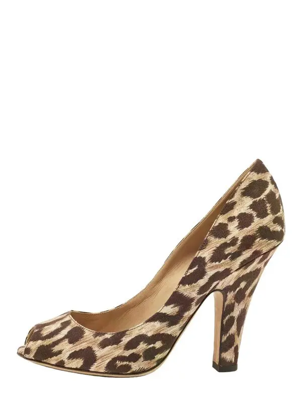 Dolce & Gabbana Peep-toe Leopard-print Sandals - Neutrals