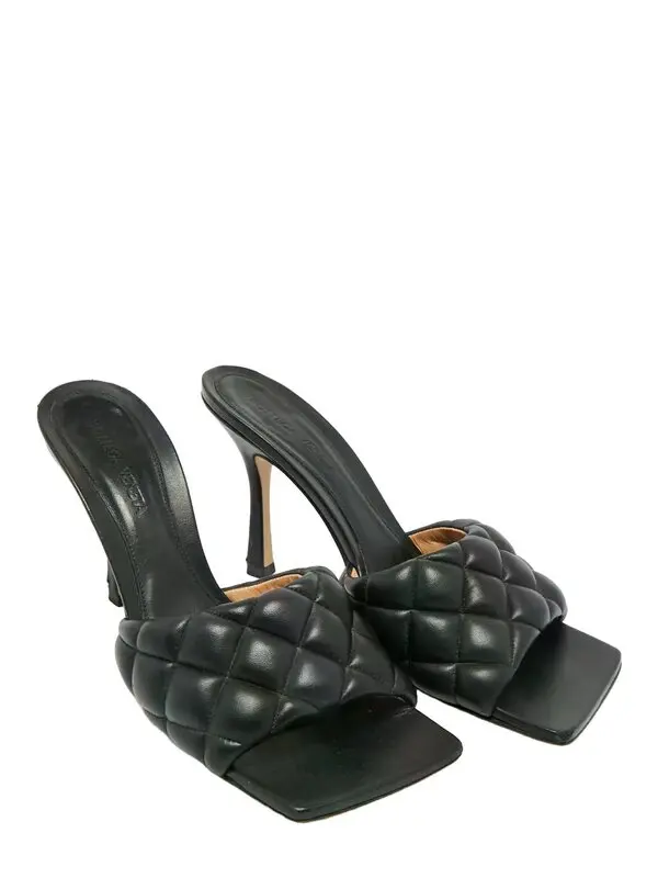 Bottega Veneta Lido Quilted Mules - Black
