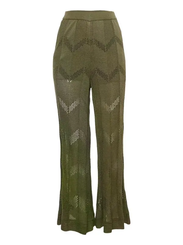 Missoni Zigzag-pattern Trousers - Green