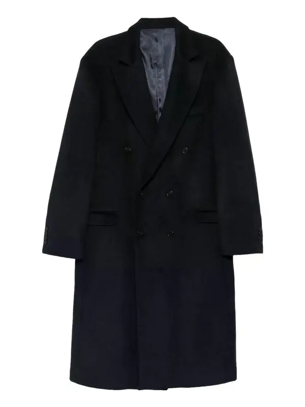 FAMILY FIRST Double-breasted Coat - Blue