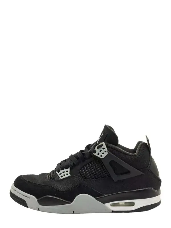JORDAN 4 Canvas High-top Sneakers - Black