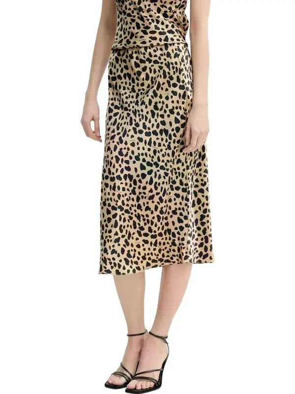 From Future Animal Print Midi Skirt - Neutrals