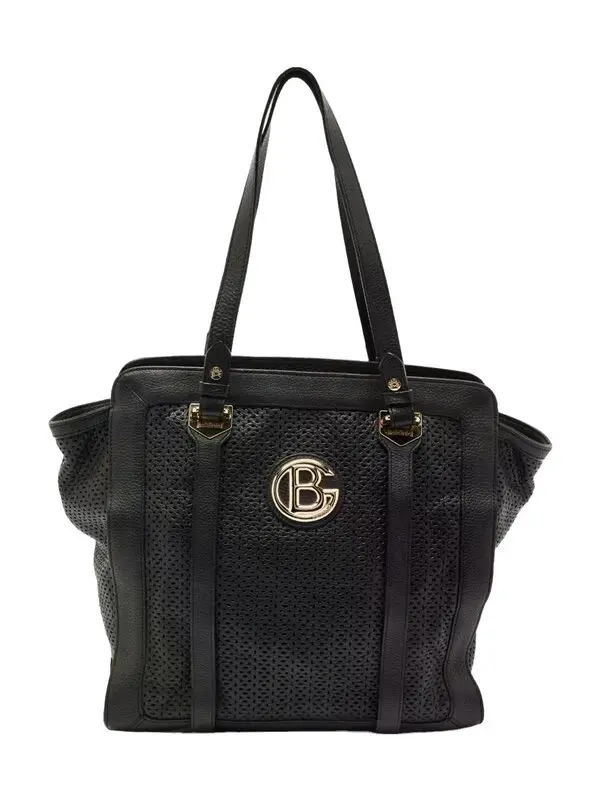BALDININI Logo-detail Leather Tote Bag - Black