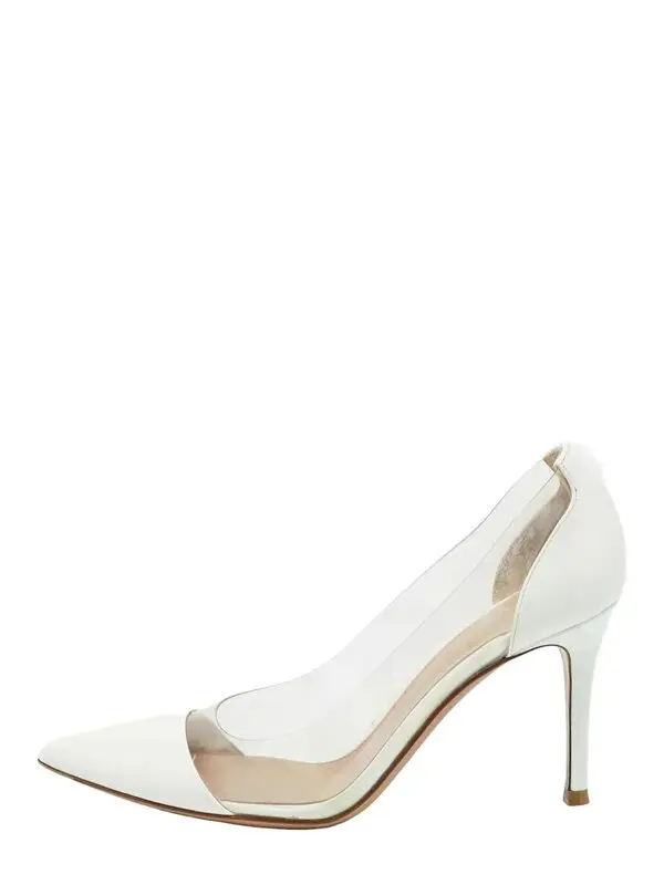 GIANVITO ROSSI Leather Pointed Pumps - White