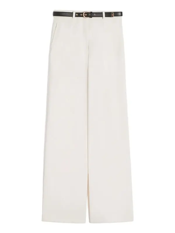 Max Mara Wide Leg Cady Trousers - Beige