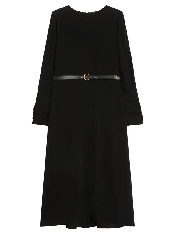 Max Mara Cady Flared Midi Dress - Black