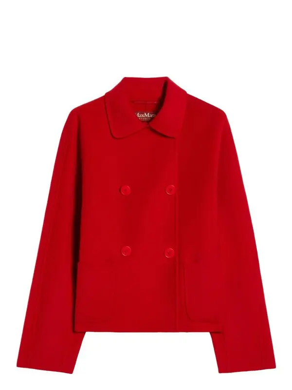 Max Mara Wool, Cashmere And Silk Boxy Jacket - Red