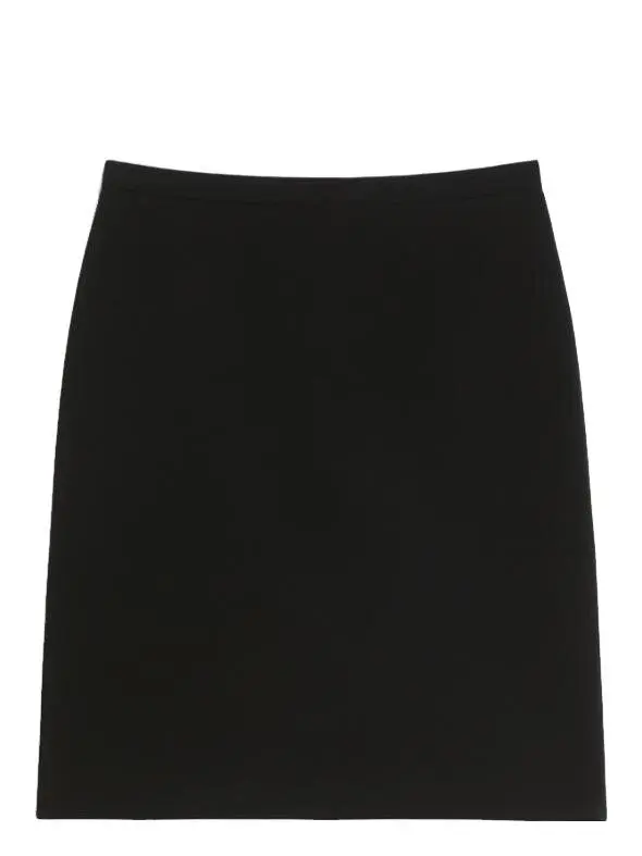 Max Mara Short Straight Cady Skirt - Black