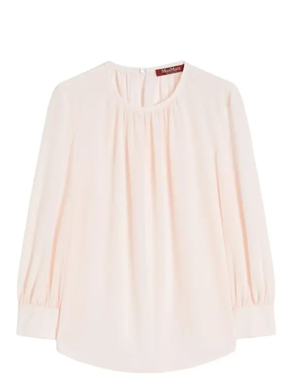 Max Mara Silk Crew-neck Blouse - Pink