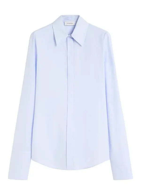 Max Mara Cotton Poplin Shirt - Avio