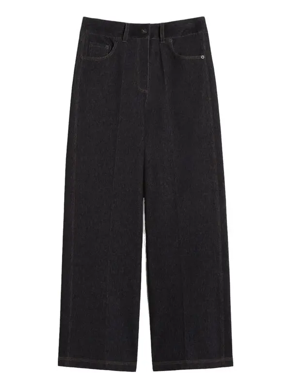 Max Mara Denim-effect Jersey Trousers - Ultramarine