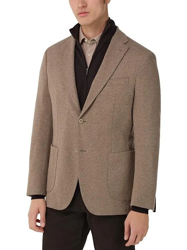 Boggi Milano Cotton Blend Blazer - Taupe