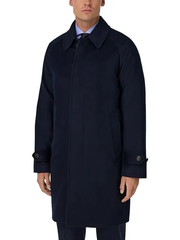 Boggi Milano Cashmere Blend Coat - Navy Blue
